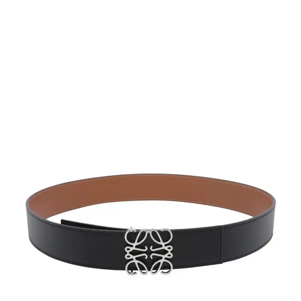 Loewe Anagram Reversible Leather Belt - Black