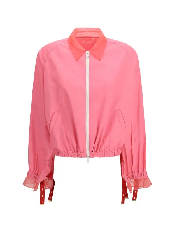 Fendi Bomber In Technical Viscose - Pink