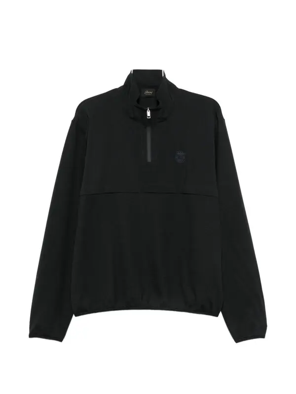 Brioni Wool Half-zip High Neck Sweater