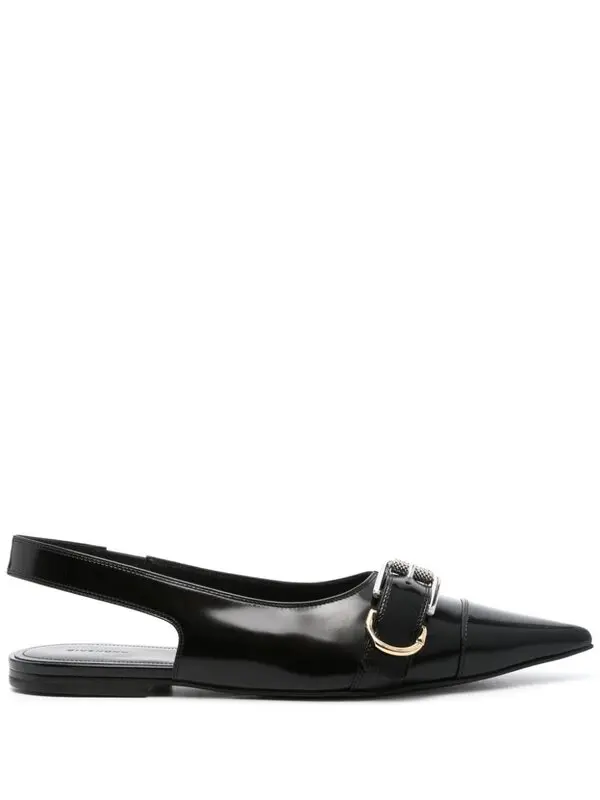 Givenchy Voyou Leather Slingback Flats