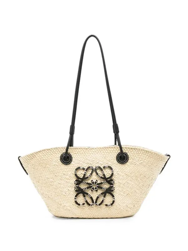 Loewe Anagram Raffia Small Tote - Beige