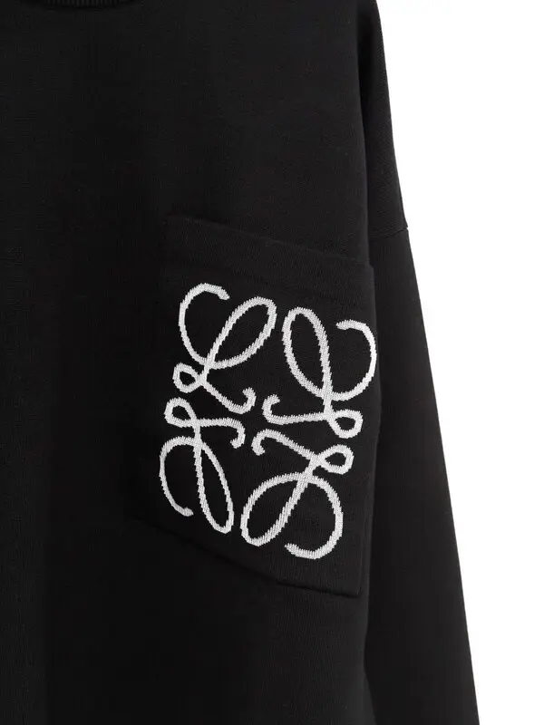 Loewe Anagram Cotton Sweater - Black
