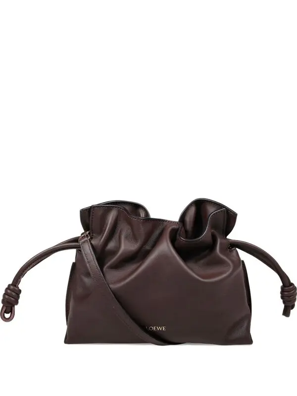 Loewe Flamenco Mini Leather Clutch - Brown
