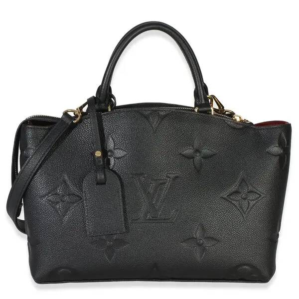 LOUIS VUITTON Monogram Giant Empreinte Petit Palais Shoulder Bag - Black