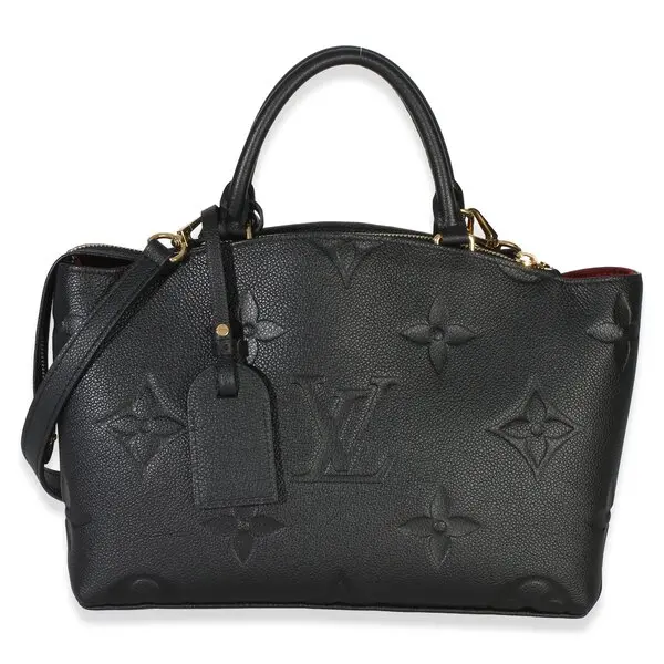 LOUIS VUITTON Monogram Giant Empreinte Petit Palais Shoulder Bag - Black