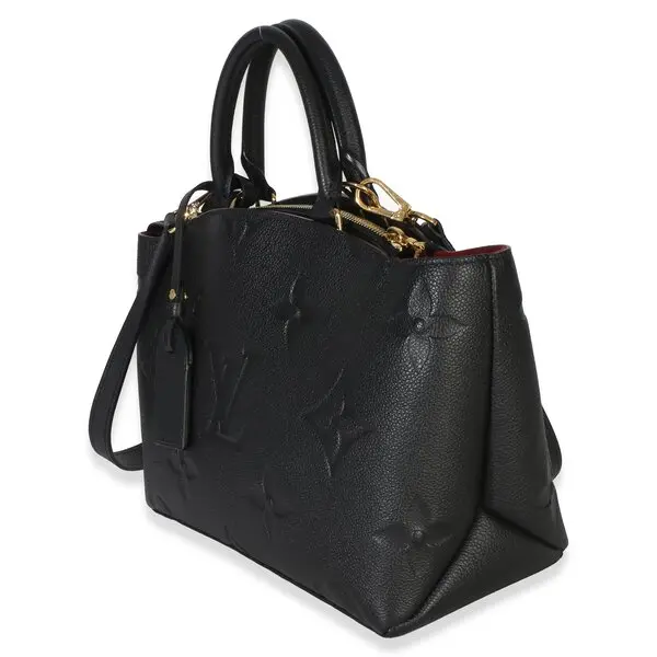 LOUIS VUITTON Monogram Giant Empreinte Petit Palais Shoulder Bag - Black