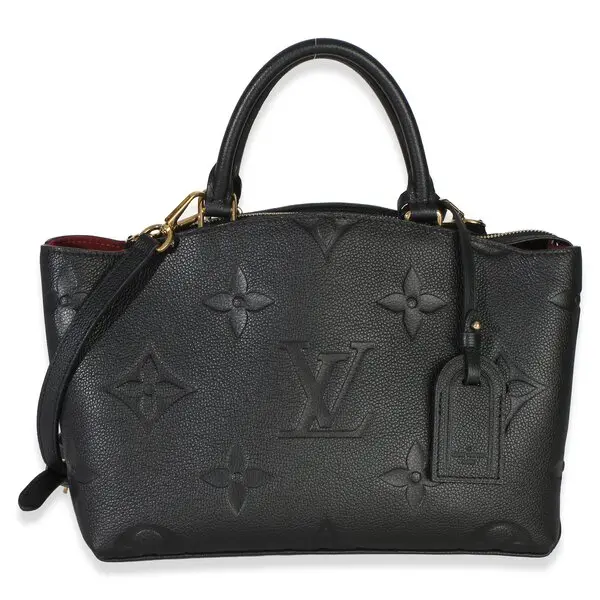 LOUIS VUITTON Monogram Giant Empreinte Petit Palais Shoulder Bag - Black