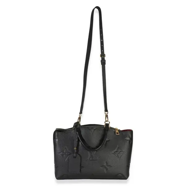 LOUIS VUITTON Monogram Giant Empreinte Petit Palais Shoulder Bag - Black