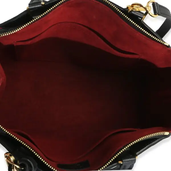 LOUIS VUITTON Monogram Giant Empreinte Petit Palais Shoulder Bag - Black