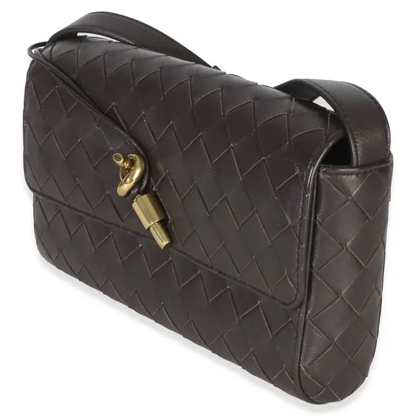 Bottega Veneta Fondant Nappa Leather Andiamo Crossbody Bag - Brown