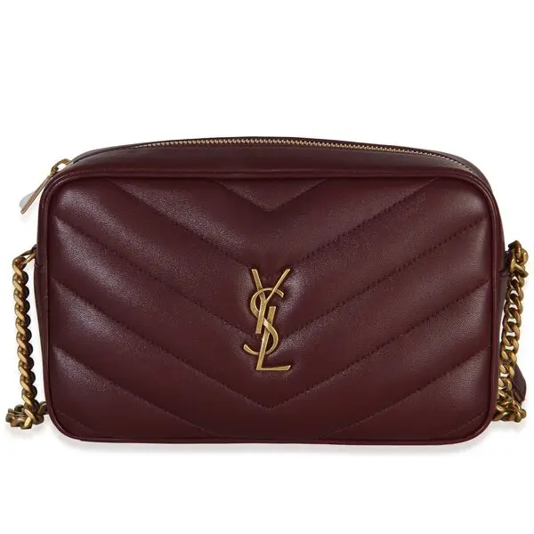 Saint Laurent Quilted Lambskin Camera Bag - Red