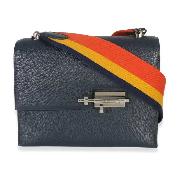Hermès Epsom Verrou 23 Shoulder Bag With Clasp - Blue
