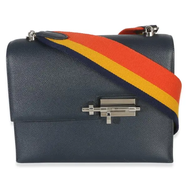Hermès Epsom Verrou 23 Shoulder Bag With Clasp - Blue