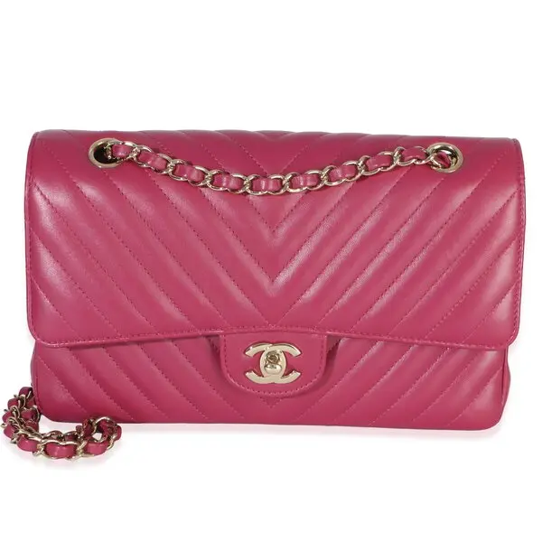 Chanel Classic Double Flap Shoulder Bag - Pink