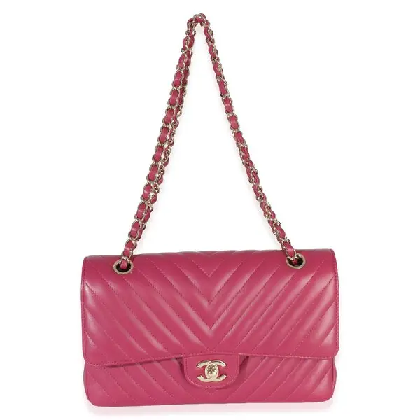 Chanel Classic Double Flap Shoulder Bag - Pink
