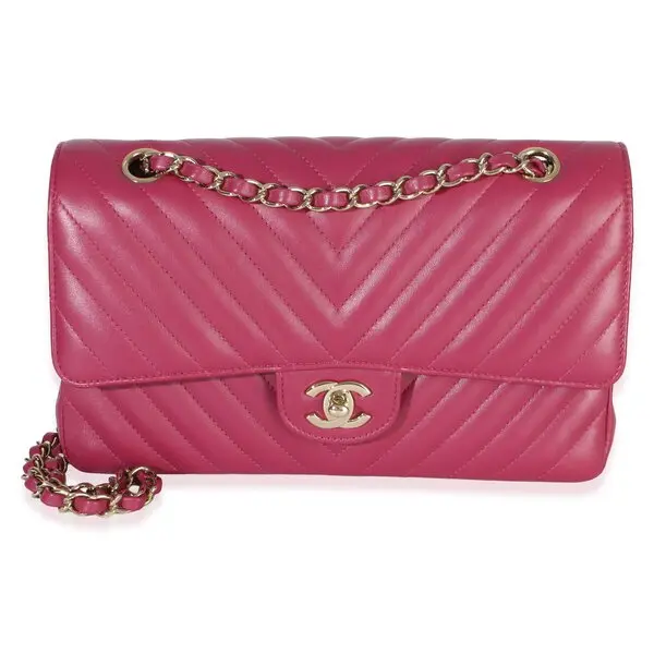 Chanel Classic Double Flap Shoulder Bag - Pink