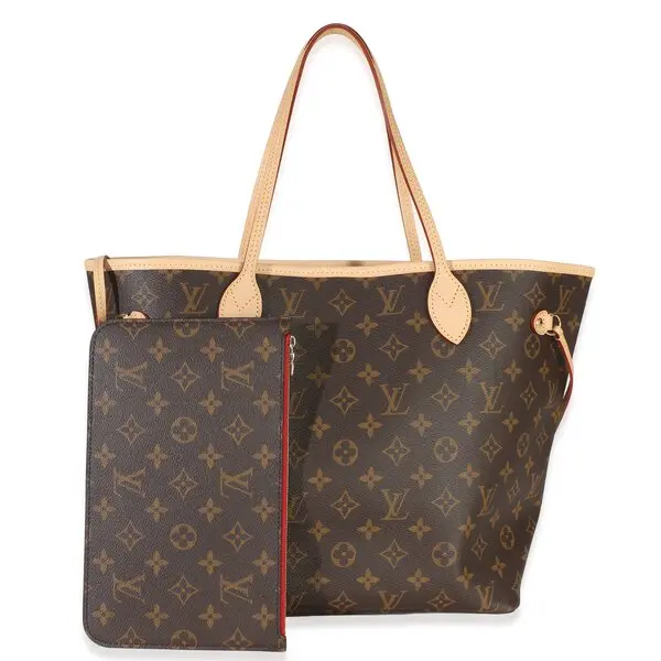 LOUIS VUITTON Monogram Canvas Neverfull Mm Tote Bag - Brown
