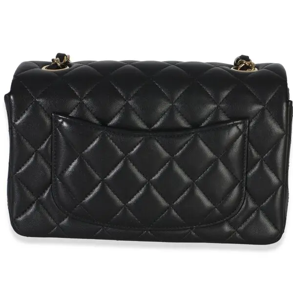 Chanel Quilted Lambskin Rectangular Flap Bag - Black