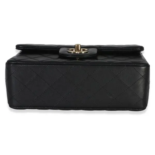 Chanel Quilted Lambskin Rectangular Flap Bag - Black