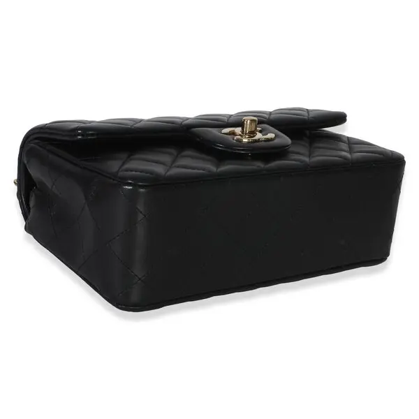 Chanel Quilted Lambskin Rectangular Flap Bag - Black