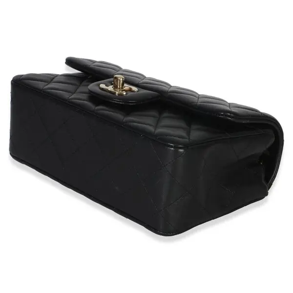 Chanel Quilted Lambskin Rectangular Flap Bag - Black