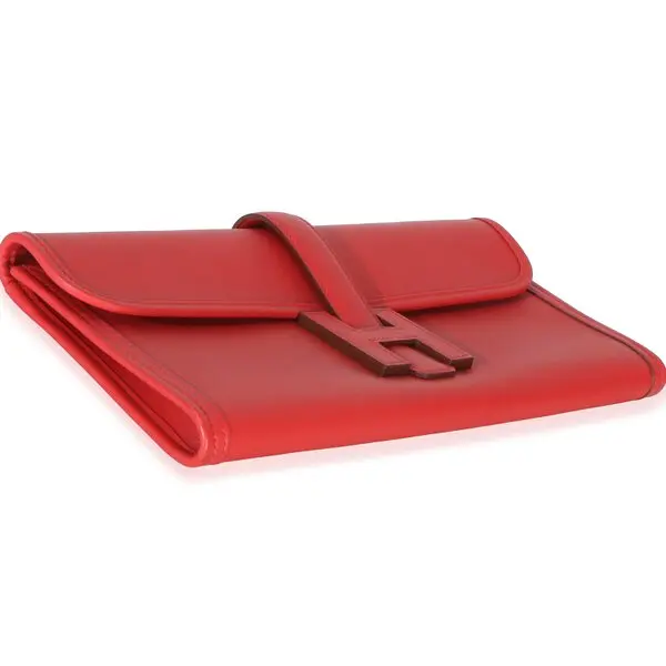 Hermès Jige Elan Clutch - Red