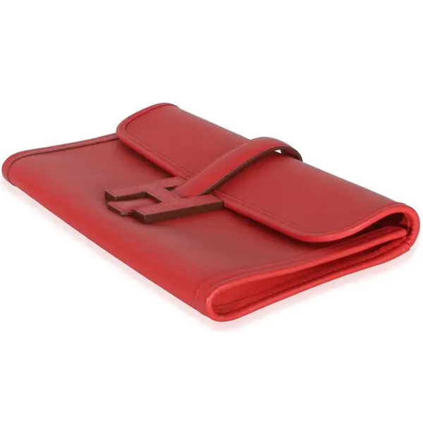 Hermès Jige Elan Clutch - Red