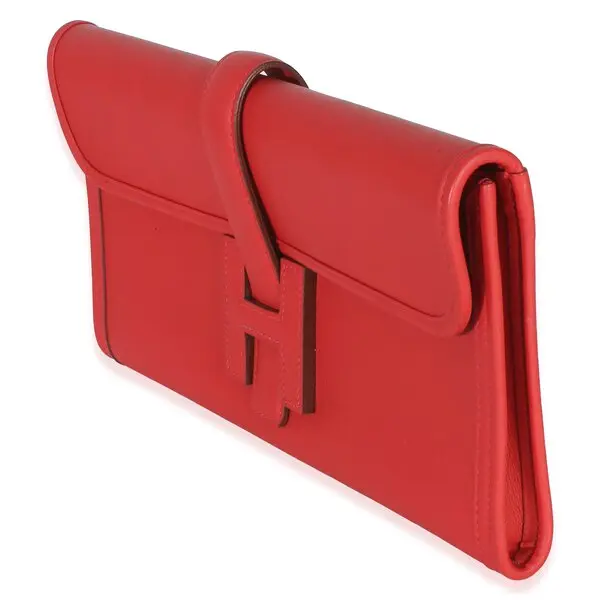 Hermès Jige Elan Clutch - Red