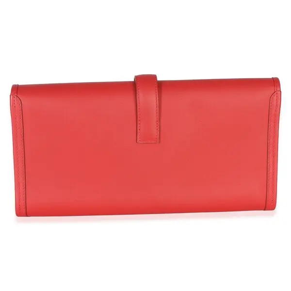Hermès Jige Elan Clutch - Red