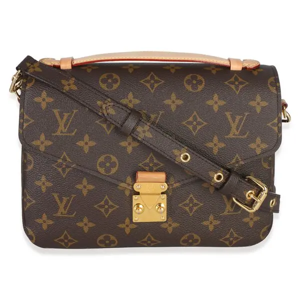 LOUIS VUITTON Monogram Canvas Pochette Metis Shoulder Bag - Brown