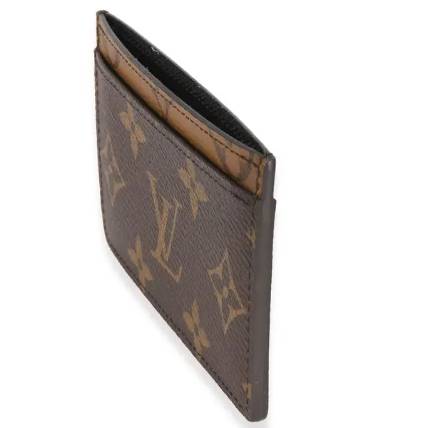 LOUIS VUITTON Reverse Monogram Card Holder - Brown