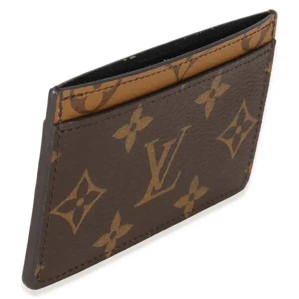 LOUIS VUITTON Reverse Monogram Card Holder - Brown