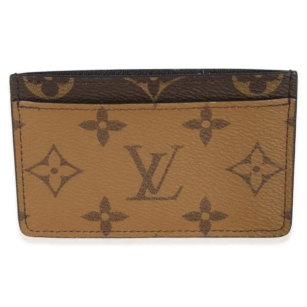 LOUIS VUITTON Reverse Monogram Card Holder - Brown