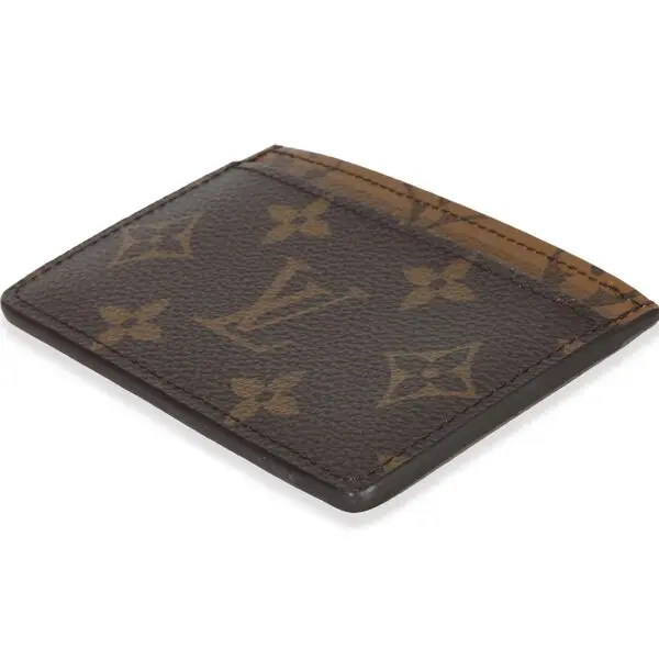 LOUIS VUITTON Reverse Monogram Card Holder - Brown