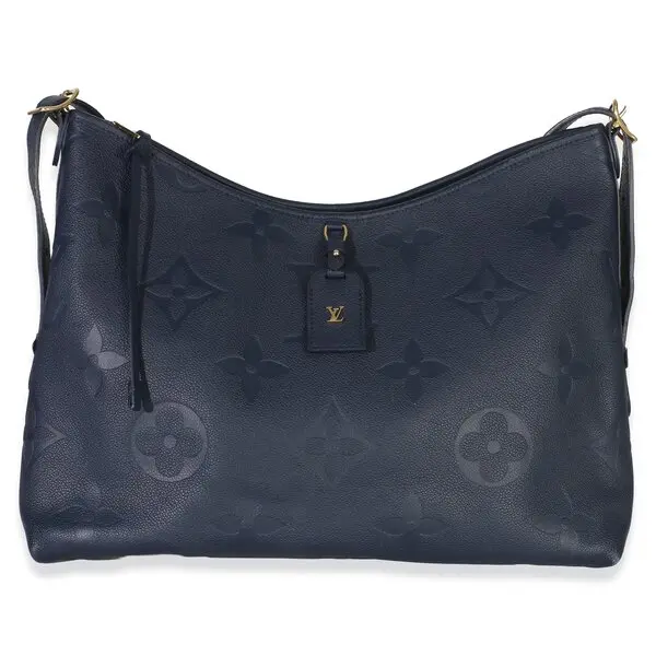 LOUIS VUITTON Navy Giant Monogram Empreinte Carryall Mm Shoulder Bag - Blue
