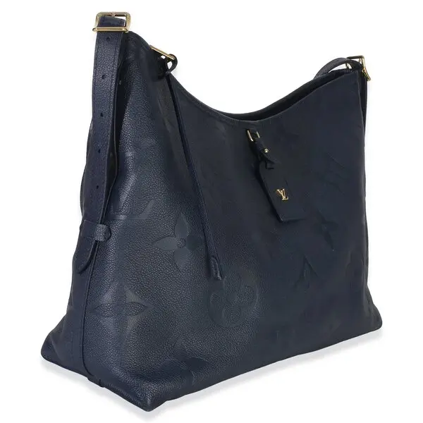 LOUIS VUITTON Navy Giant Monogram Empreinte Carryall Mm Shoulder Bag - Blue