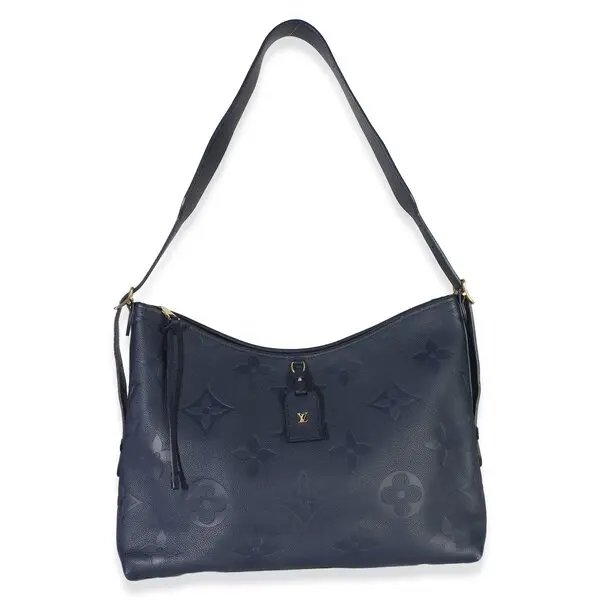LOUIS VUITTON Navy Giant Monogram Empreinte Carryall Mm Shoulder Bag - Blue