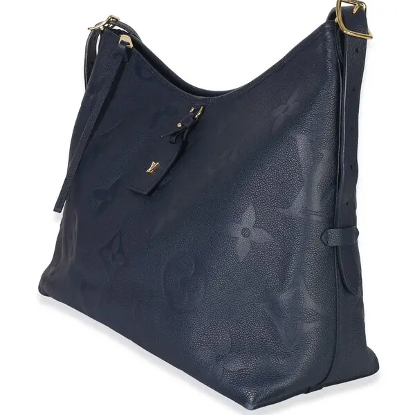 LOUIS VUITTON Navy Giant Monogram Empreinte Carryall Mm Shoulder Bag - Blue