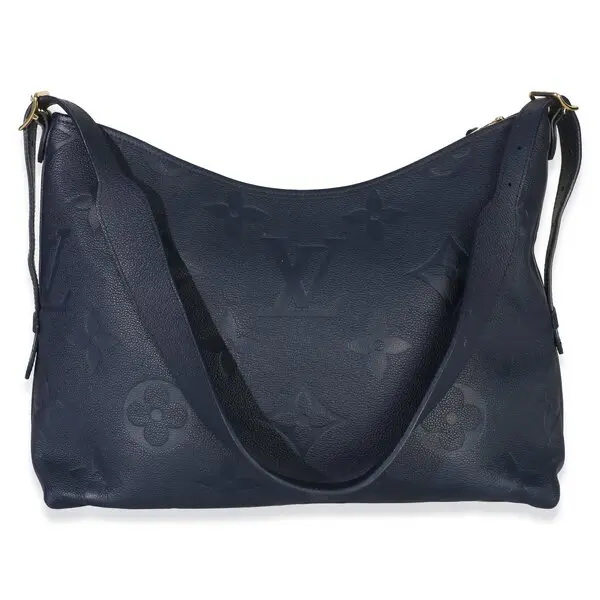 LOUIS VUITTON Navy Giant Monogram Empreinte Carryall Mm Shoulder Bag - Blue