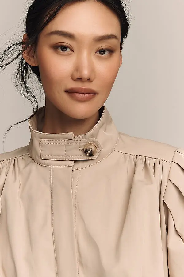 English Factory Shirred Trench Jacket