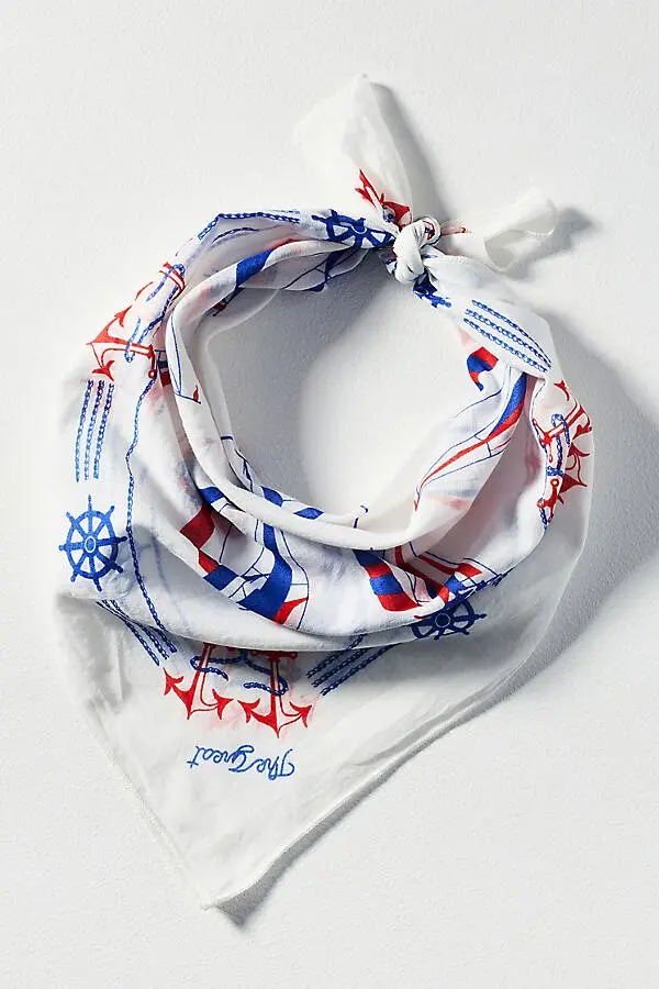 The Great. Sailboat Bandana - White
