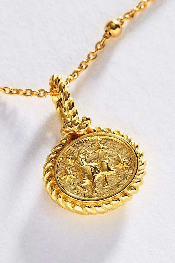AWE INSPIRED Zodiac Gemstone Pendant Necklace - Aries