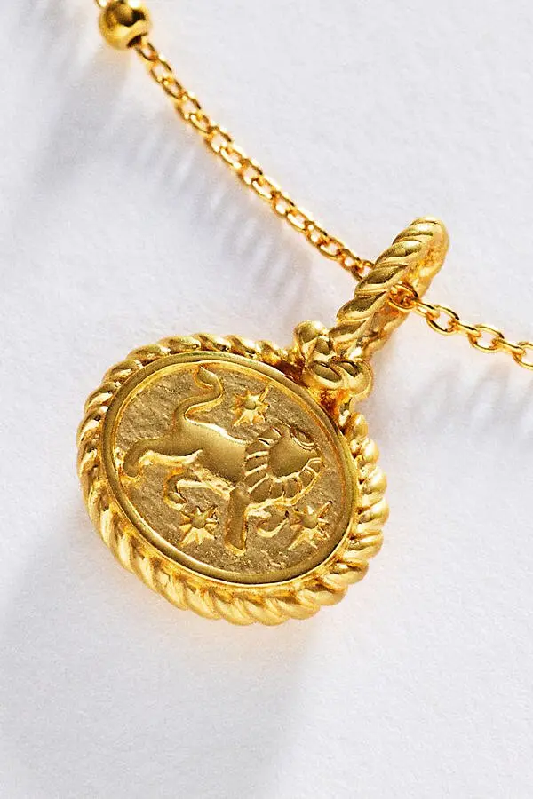 AWE INSPIRED Zodiac Gemstone Pendant Necklace - Leo