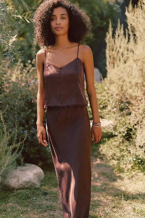 Z Supply Viva Slip Skirt - Brown