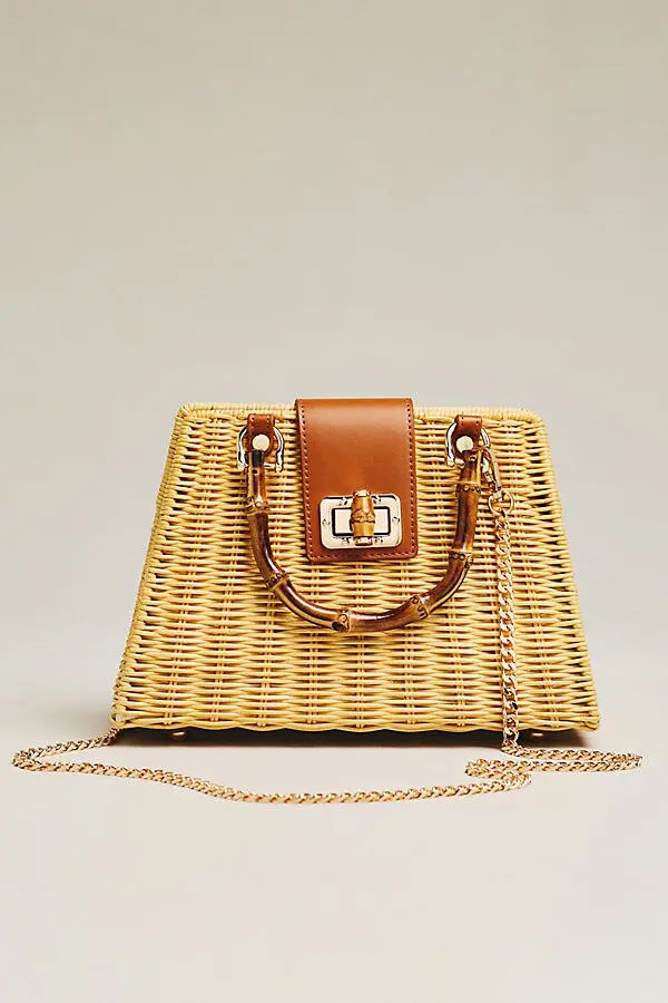 LISI LERCH Birdie Hand-woven Satchel - Camel