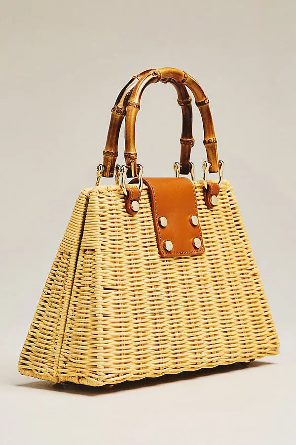 LISI LERCH Birdie Hand-woven Satchel - Camel