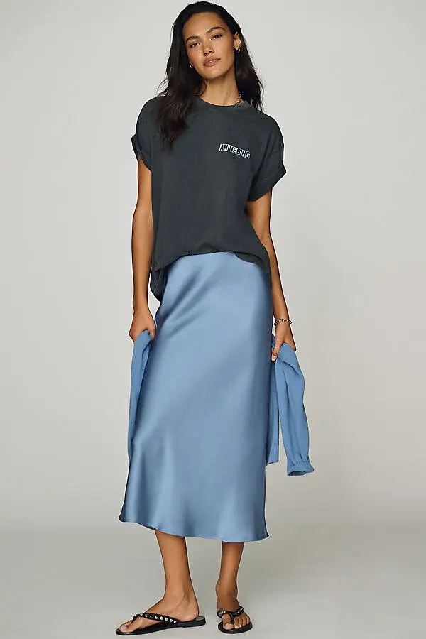 ANINE BING Cade Palm Cotton T-shirt Top