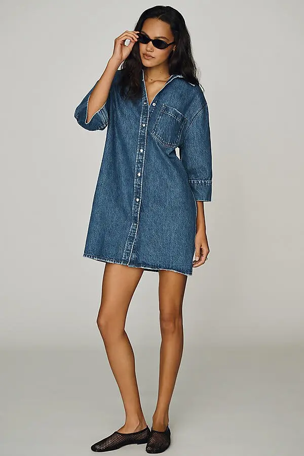 ANINE BING Mary Button-front Dress