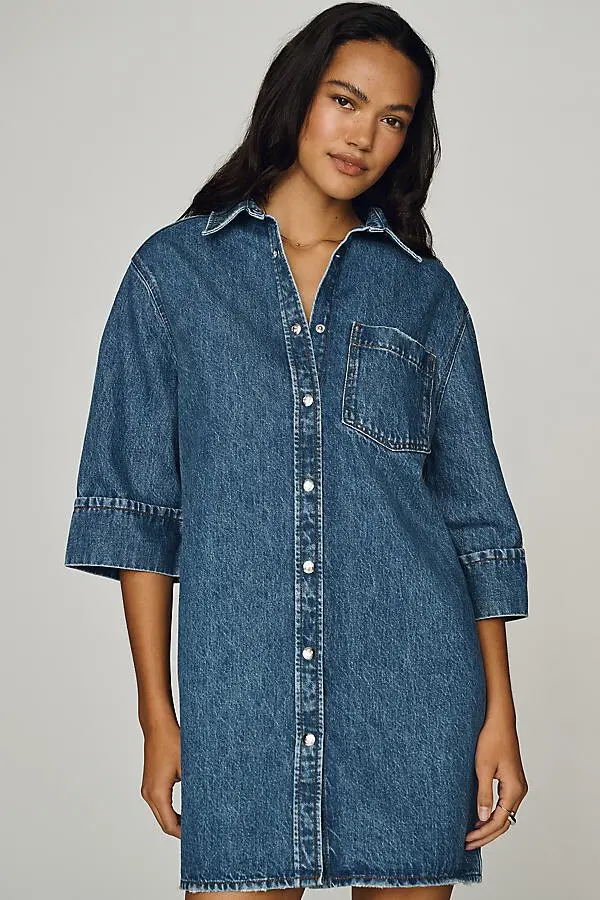 ANINE BING Mary Button-front Dress