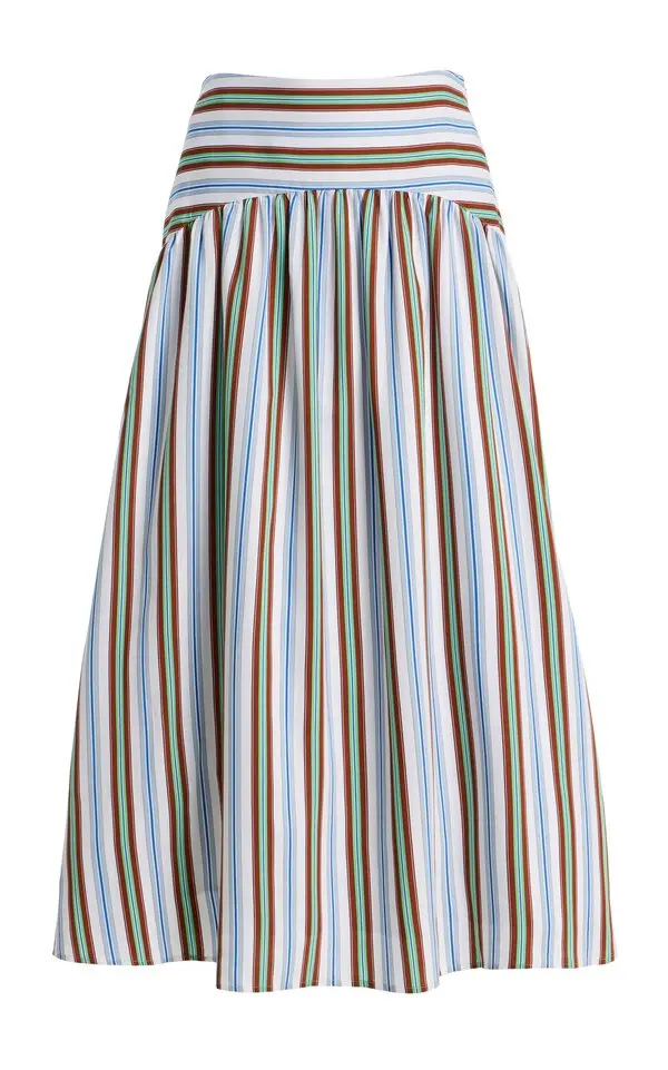 Rosie Assoulin Multicolor Midi Skirt - Stripe